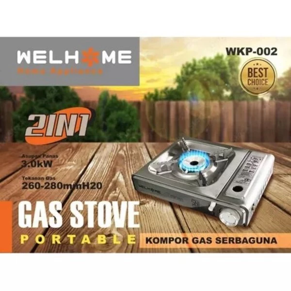 WELHOME Kompor Gas Portable 1 Tungku Praktis Untuk Rumah & Outdoor WKP ...